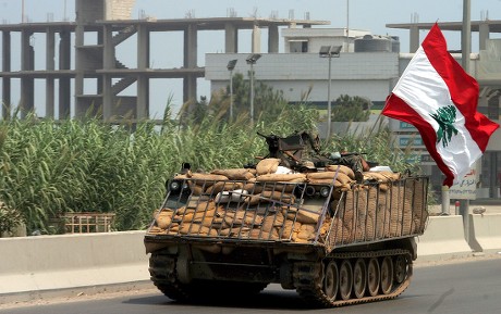 Lebanese Army Soldier Sitting On His Editorial Stock Photo - Stock ...