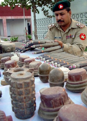 Pakistani Official Shows Arms Ammunition Media Editorial Stock Photo ...