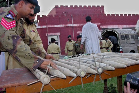 Pakistani Official Shows Arms Ammunition Media Editorial Stock Photo ...