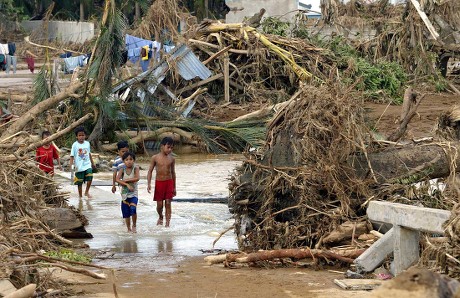 Villagers Walk Devastated Town Infanta Quezon Editorial Stock Photo ...