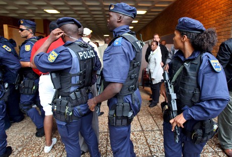 South African Police Officers Run Their Editorial Stock Photo - Stock ...