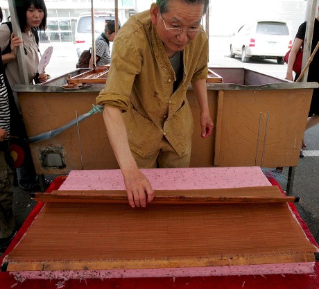 South Korean Traditional Hanji Artisan Participates Editorial Stock ...