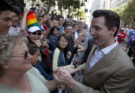 San Francisco Mayor Gavin Newsom Greets Editorial Stock Photo - Stock ...