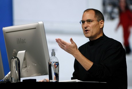 Apple Computers Ceo Steve Jobs Demonstrates Editorial Stock Photo ...