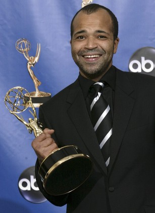 Actor Jeffrey Wright Holds His Emmy Editorial Stock Photo - Stock Image ...