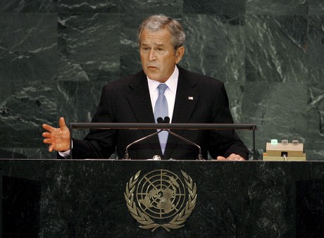 Us President George W Bush Gestures Editorial Stock Photo - Stock Image ...