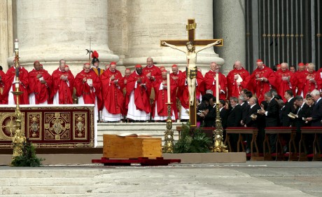 Cardinal Make Sign Cross Before Coffin Editorial Stock Photo - Stock ...