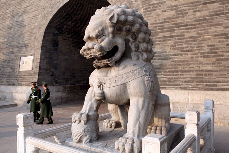 Chinese Paramilitary Police Seen Behind Large Editorial Stock Photo ...