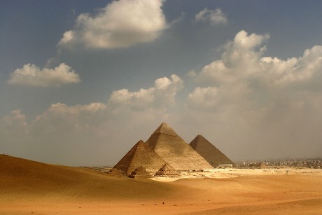 Desert View Great Pyramids Giza Outside Editorial Stock Photo - Stock ...