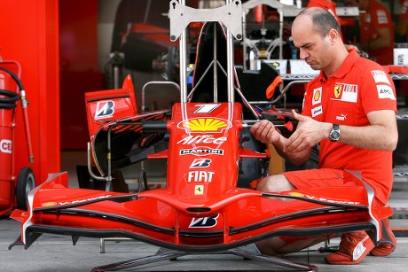 Team Mechanic Scuderia Ferrari Adjusts Front Editorial Stock Photo ...