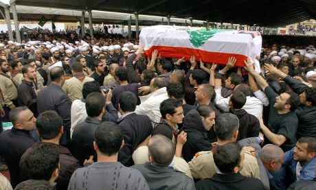 National Flagdraped Coffin Lebanons Slain Former Editorial Stock Photo ...