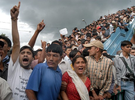 Nepalese Protestors Shout Slogans During Demonstration Editorial Stock ...