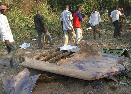 Scene Crash Site Nigerian Airliner Operated Editorial Stock Photo ...