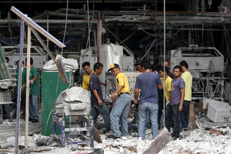 Workers Recover Damaged Factory Parts Styrofoam Editorial Stock Photo ...