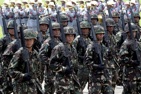Philippine Army Soldiers Hold Parade During Editorial Stock Photo ...