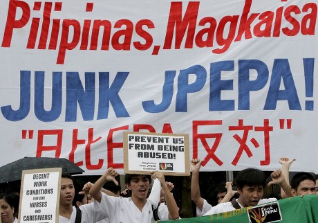 Filipino Nursing Students Shouts Slogans During Editorial Stock Photo ...