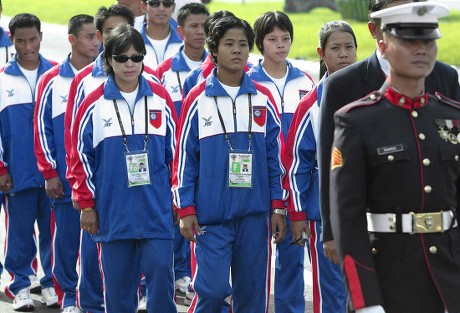 Team Delegates Myanmar Arrive Flagraising Ceremony Editorial Stock ...