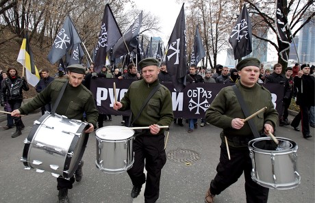 Participants Permitted Russian March Wear Historical Editorial Stock ...