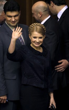 Ukrainian Prime Minister Yulia Tymoshenko Waves Editorial Stock Photo - Stock Image | Shutterstock
