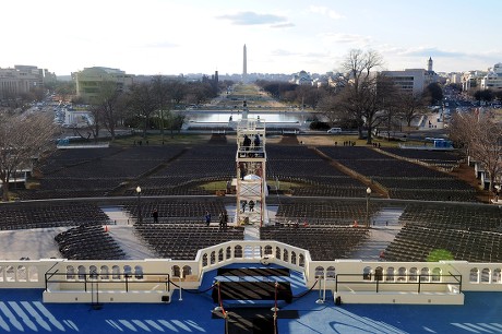 Preparations Continue On Inaugural Stand Presidential Editorial Stock ...