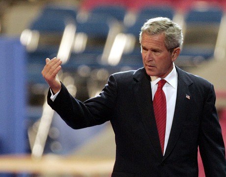 Us President George W Bush Gestures Editorial Stock Photo - Stock Image ...