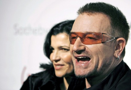 Irish Rock Star Bono His Wife Editorial Stock Photo - Stock Image ...