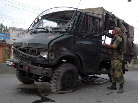 Bsf Trooper Inspects Vehicle Partially Demaged Editorial Stock Photo ...