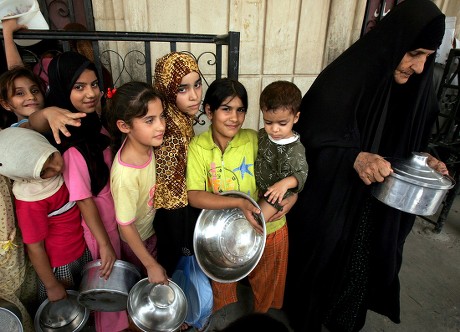 Iraqi Young Girls Poor Families Wait Editorial Stock Photo - Stock ...