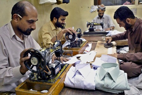 Pakistani Tailors Stitch Cloths Biggest Muslim Editorial Stock Photo ...