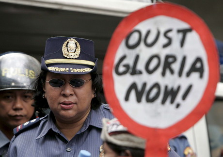 Policewoman Looks On Protesters Parade Slogans Editorial Stock Photo ...