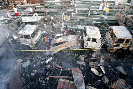 Filipino Victims Fire Survey Remains Burned Editorial Stock Photo ...