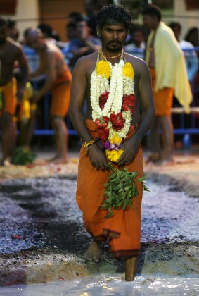 Hindu Devotee Cools His Feet Water Editorial Stock Photo - Stock Image ...