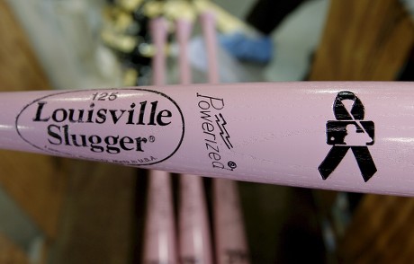 Pink Baseball Bats Mlb Cancer Ribbon Editorial Stock Photo - Stock ...