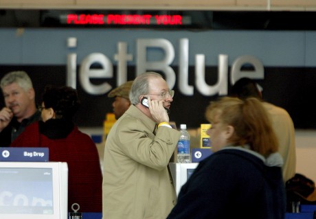 Jetblue Passengers Wait Ticket Counter John Editorial Stock Photo ...
