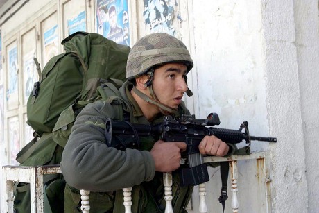Israeli Soldier On Guard He Provides Editorial Stock Photo - Stock ...