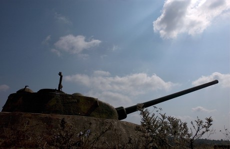 Soviet Made Tank T34 Entrenched Near Editorial Stock Photo - Stock ...