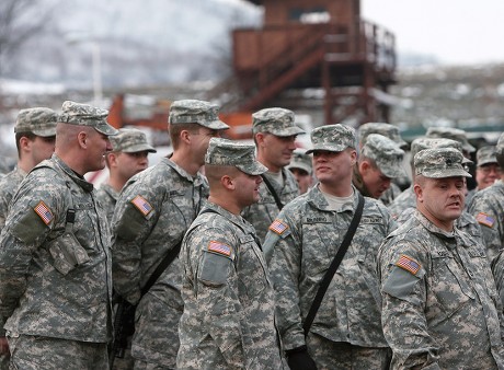Us Soldiers Serving Natoled Peacekeeping Mission Editorial Stock Photo ...