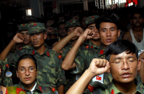 Nepalis Maoistis Pla Peoples Liberation Army Editorial Stock Photo ...