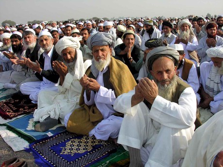 Afghan Refugees Offer Prayers On Thursday Editorial Stock Photo - Stock ...