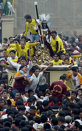 Lifesized Statue Black Nazarene Surrounded By Editorial Stock Photo ...