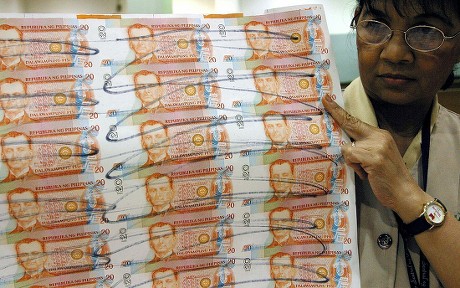 Filipino Employee Displays Rejected Sheet Uncut Editorial Stock Photo ...