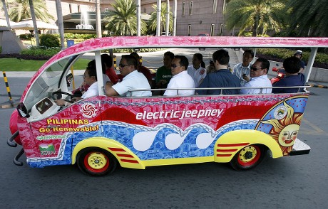 Filipinos Ride Electronic Passenger Jeepney Ejeepney Editorial Stock ...