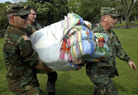 American Military Troopers Load Relief Goods Editorial Stock Photo ...