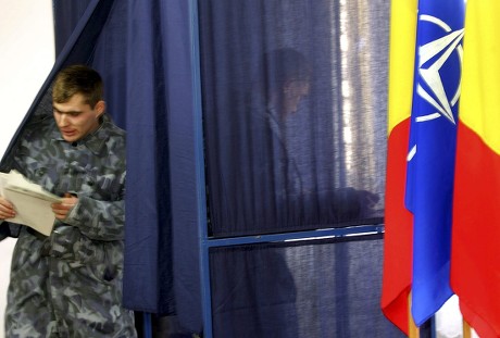 Romanian Gendarm Soldier Voting His Cabin Editorial Stock Photo - Stock ...