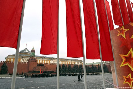 Supporters Russian Communist Party Stand Line Editorial Stock Photo ...