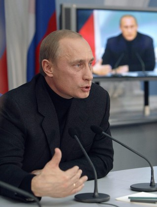 Russian President Vladimir Putin Gestures While Editorial Stock Photo ...