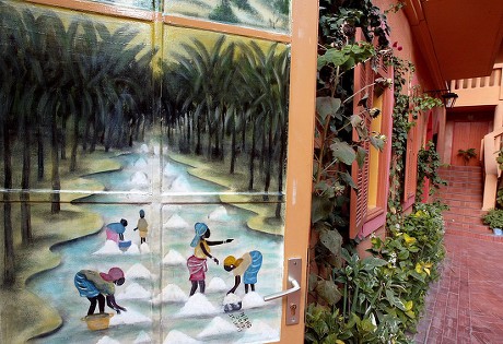 Senegalese Scene Painted On Hotel Door Editorial Stock Photo - Stock ...