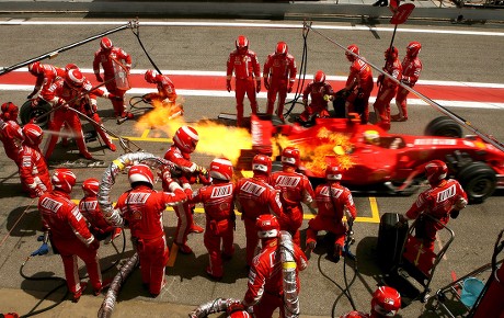 Flames Fly Rear Brazilian Formula One Editorial Stock Photo - Stock ...