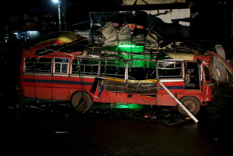 Passenger Bus Which Bomb Exploded Pictured Editorial Stock Photo ...