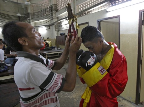 Trainer Holds Mong Kon Sacred Head Editorial Stock Photo - Stock Image ...